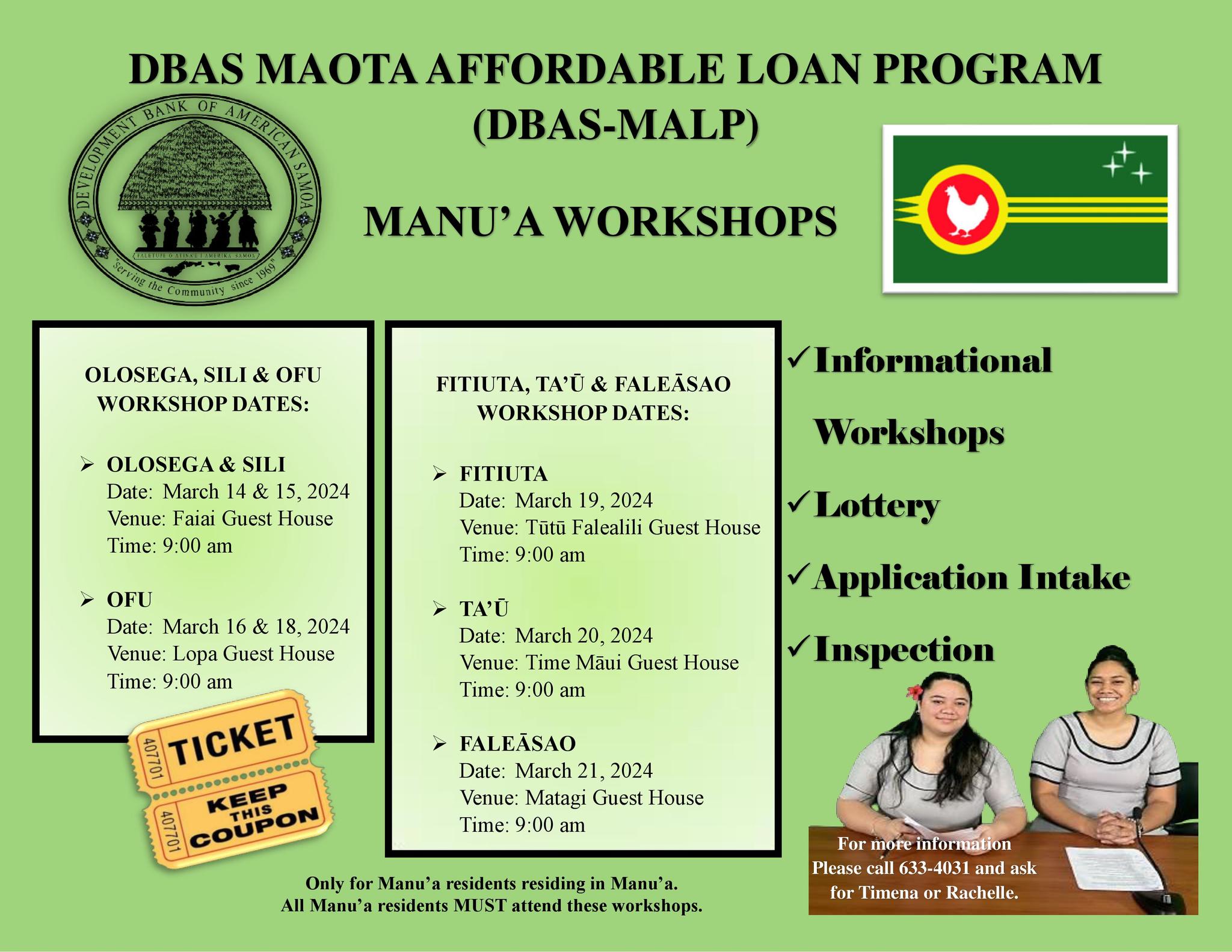 Public Notice - March 11, 2024 - Development Bank of American Samoa